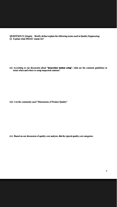 QUESTION 3: (16 pts) Briefly define/explain the following terms used in ...