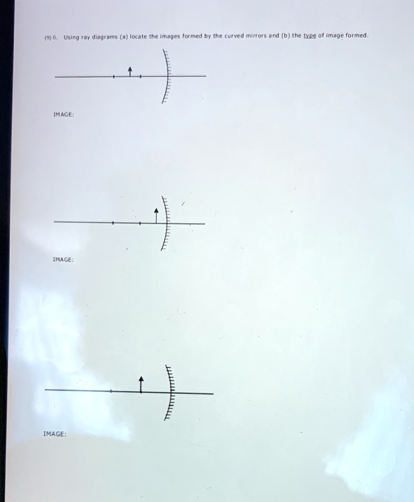 SOLVED: Using ray diagrams, (a) locate the images formed by the curved ...