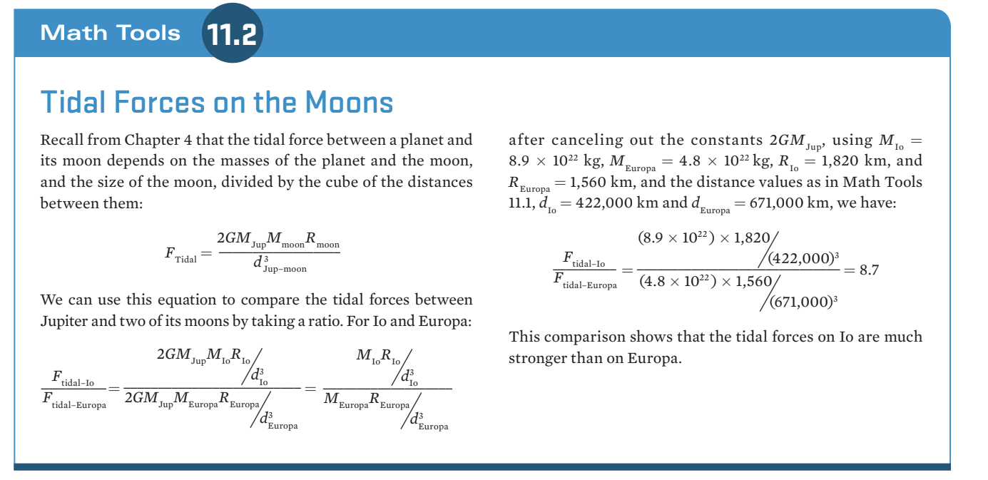 SOLVED: Math Tools 11.2 Tidal Forces on the Moons Recall from Chapter 4 ...