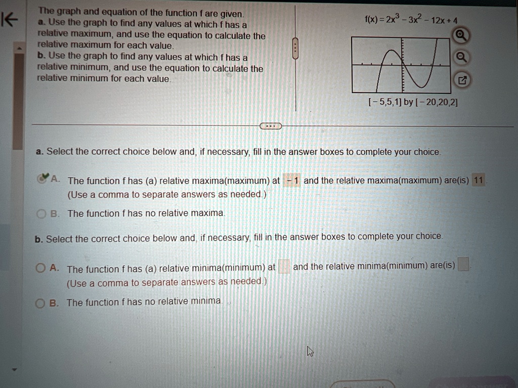 SOLVED: The graph and equation of the function f are given. a. Use the ...