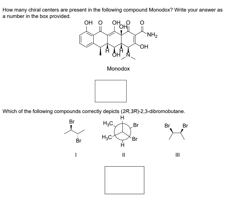 texts how many chiral centers are present in the following compound ...