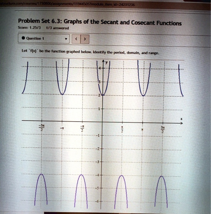 [GET ANSWER] 24534236 problem set 63 graphs of the secant and cosecant ...