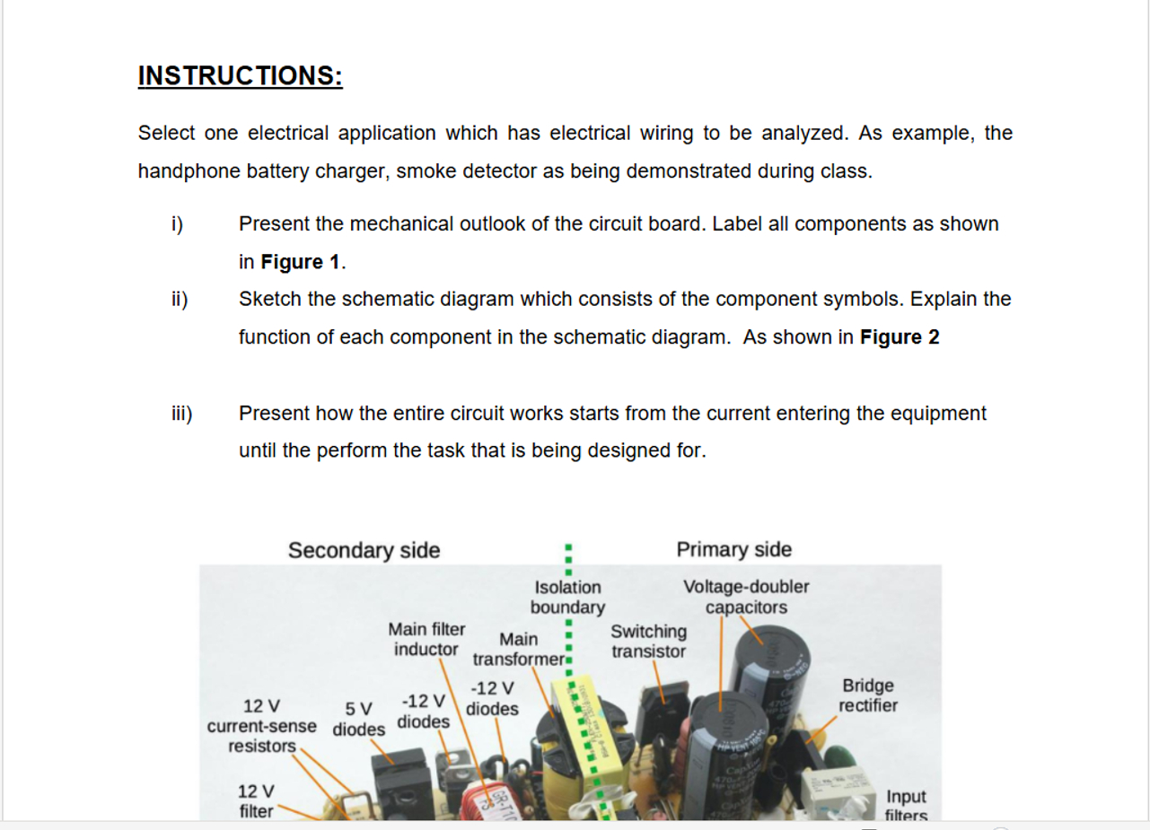INSTRUCTIONS: Select one electrical application which has electrical ...