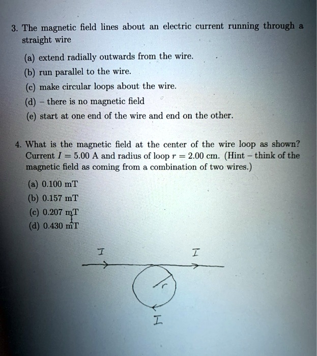 3 the magnetic field lines about an electric current running through ...