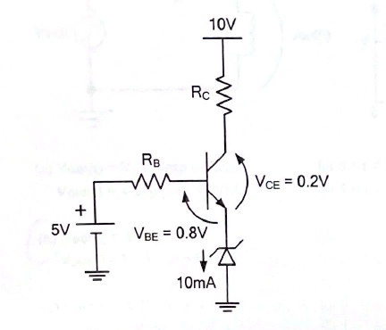 SOLVED: The BJT in the circuit below operates in the saturation region ...