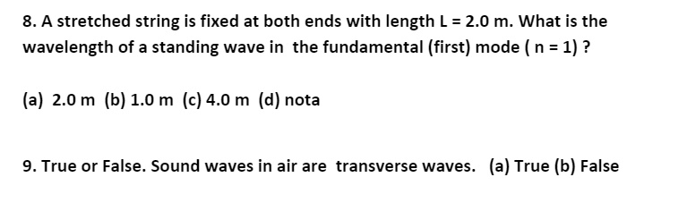 8a stretched string is fixed at both ends with length l 20 m what is ...