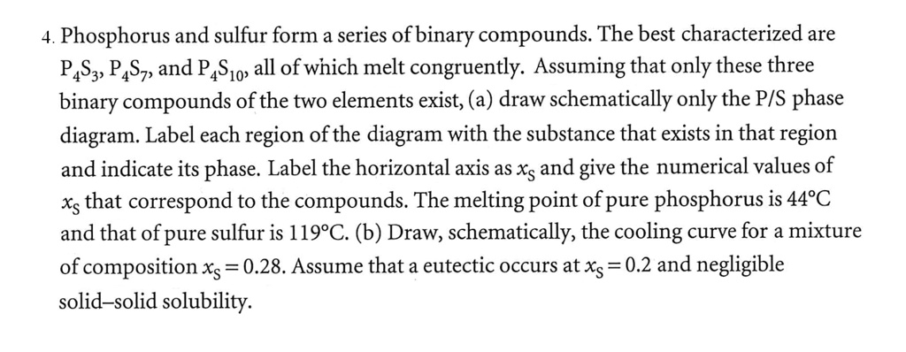 phosphorus and sulfur form a series ofbinary compounds the best ...