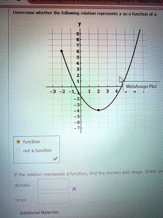 SOLVED:UEpon Determine whether tte following relation represents Y a5 ...