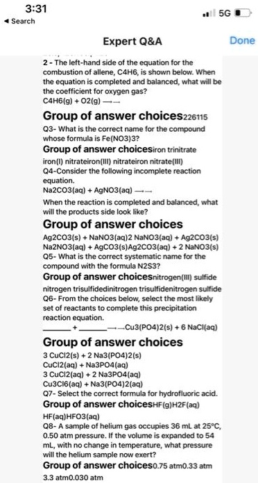 VIDEO solution: The left-hand side of the equation for the combustion ...