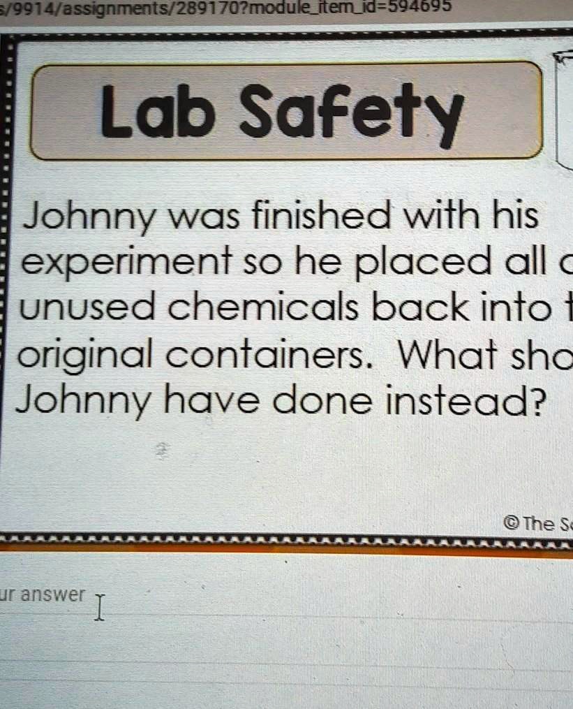SOLVED: Johnny was finished with his experiment, so he placed all of ...