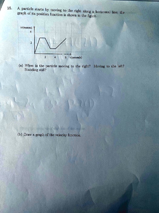 SOLVED: particle starts by naving the righz elong graph of its position function horizoutal lint ...