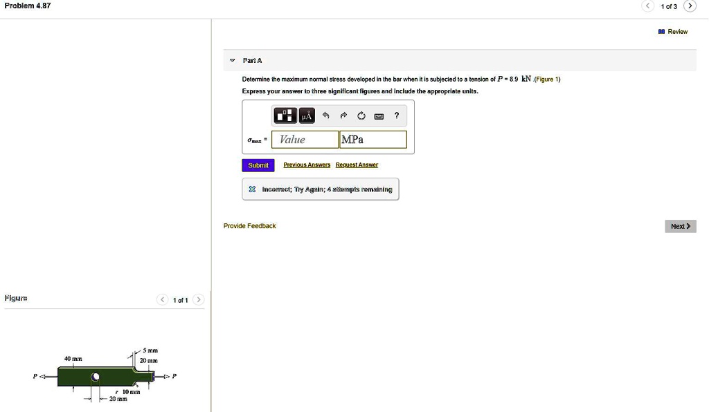 SOLVED: Problem 4.87 1of3 Review PartA Determine the maximum normal ... SOLVED: Problem 4.87 1of3 Review PartA Determine the maximum normal ...