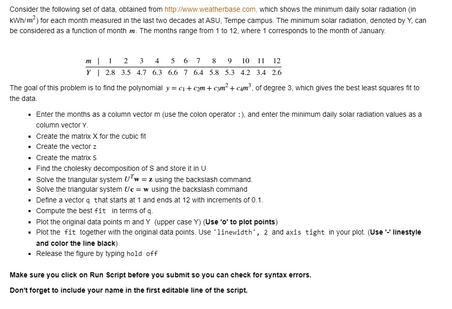 SOLVED: Please do in MATLAB. All the other answers in Chegg were not correct. Please do not copy ...