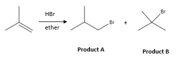 SOLVED: HBr ether Product A Product B