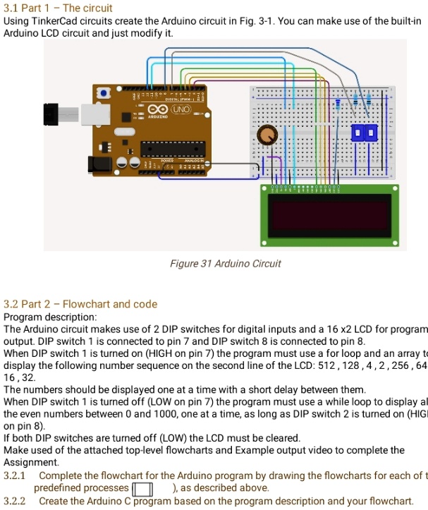 Solved C Language Part The Circuit Using Tinkercad Circuits Create The Arduino Circuit