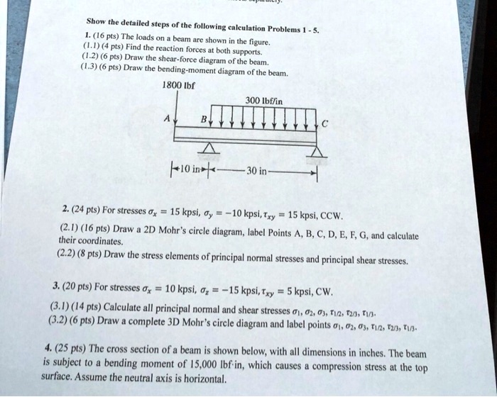 Show the detailed steps of the following calculation Problems 1-5. 1 ...