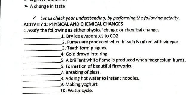 A change in taste Let us check your understanding, by performing the ...