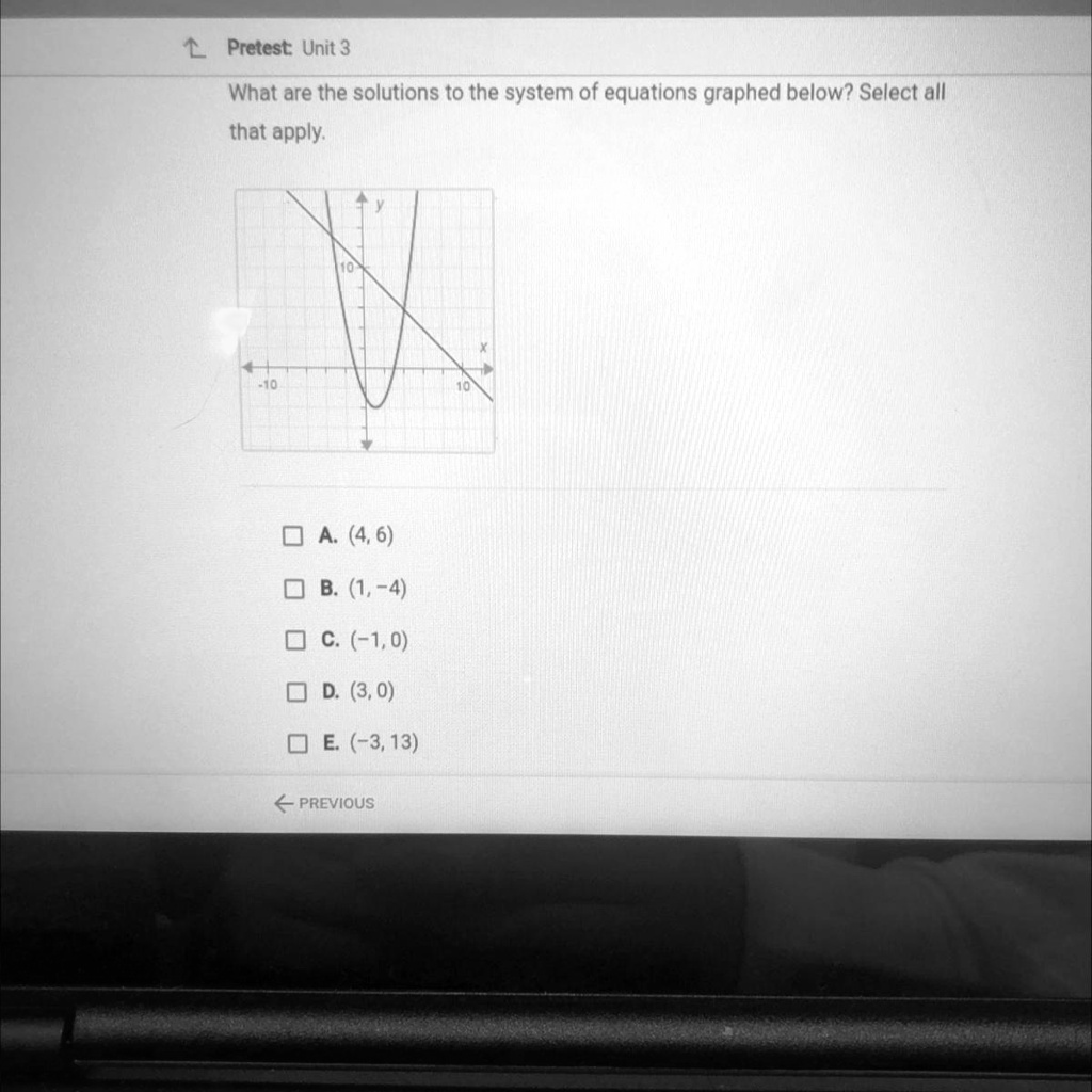 HELP PLZZZZ What are the solutions to the system of equations graphed ...