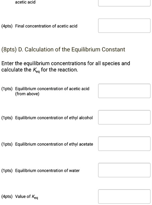 acetic acid apts final concentration of acetic acid 8pts d calculation ...