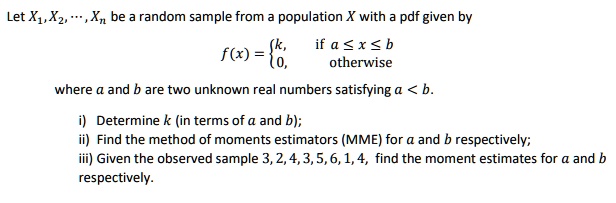 SOLVED: Texts: Let X₁, X₂, X₃ be a random sample from a population X ...