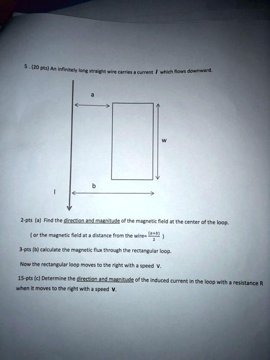 SOLVED: 2-pts (a) Find the direction and magnitude of the magnetic ...