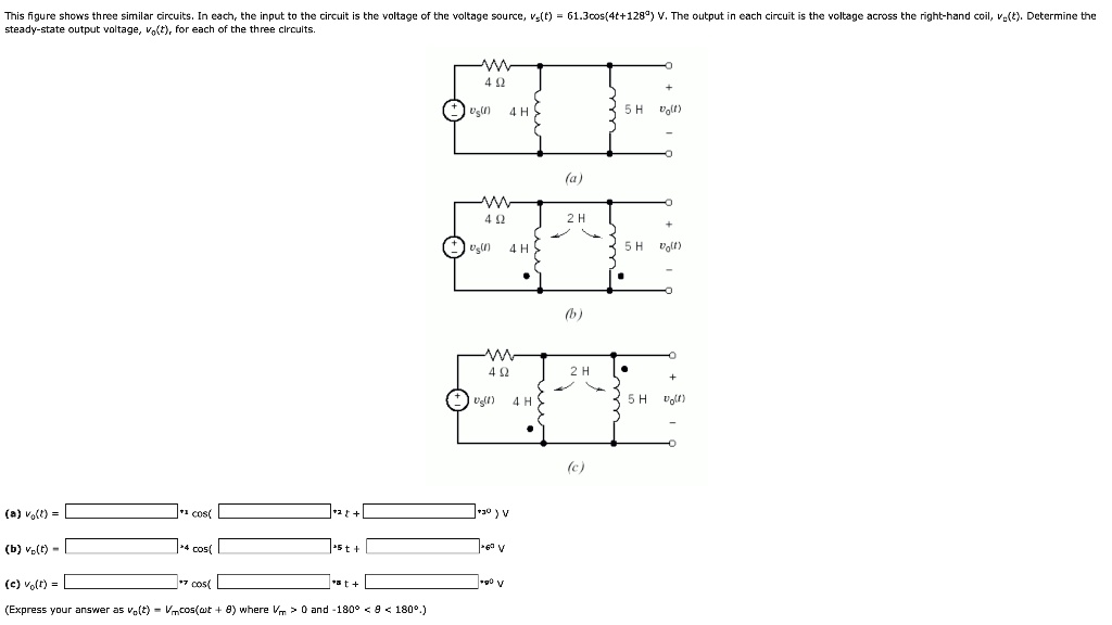 Solved This Figure Shows Three Similar Circuits In Each Circuit The