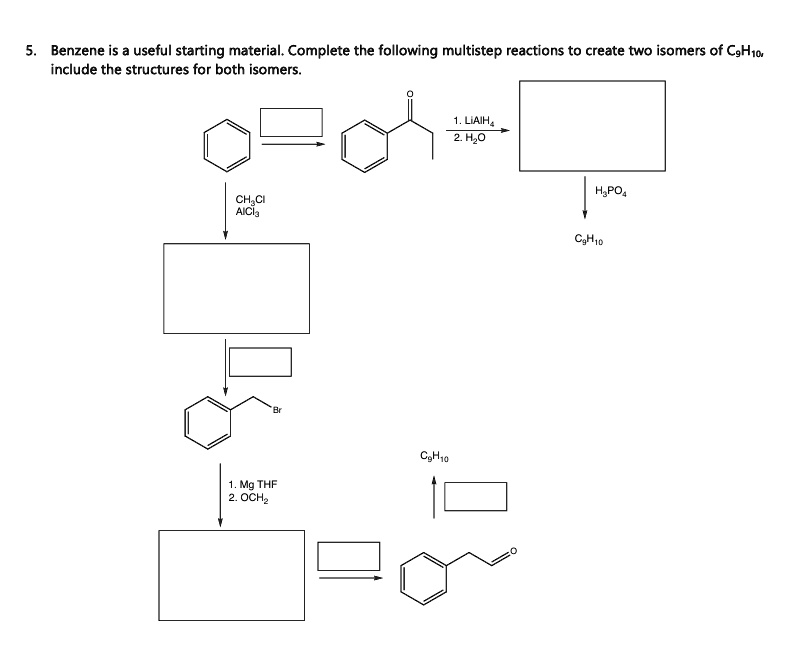 Benzene is a useful starting material. Complete the following multistep ...