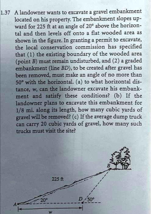 137 a landowner wants to excavate a gravel embankment located on his ...