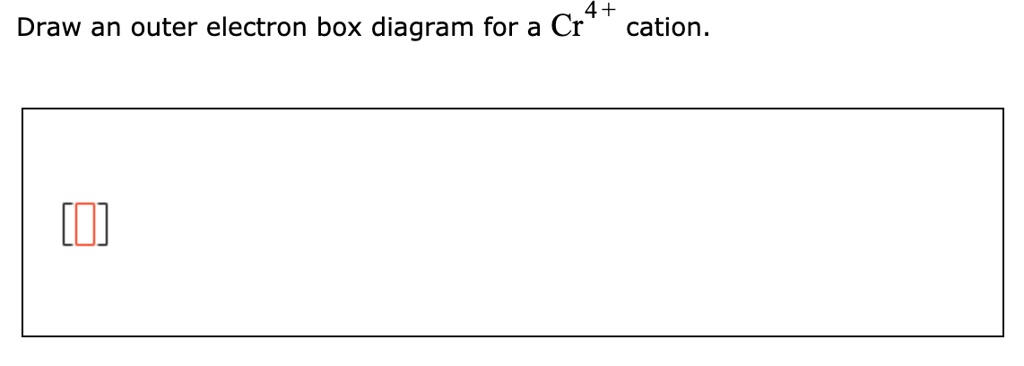 SOLVED: 4+ Draw an outer electron box diagram for a Cr cation
