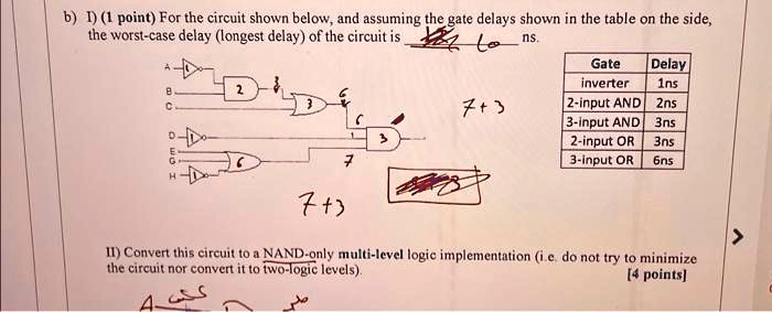 SOLVED: Solve the second question please. b. 11 pointFor the circuit shown below, and assuming ...
