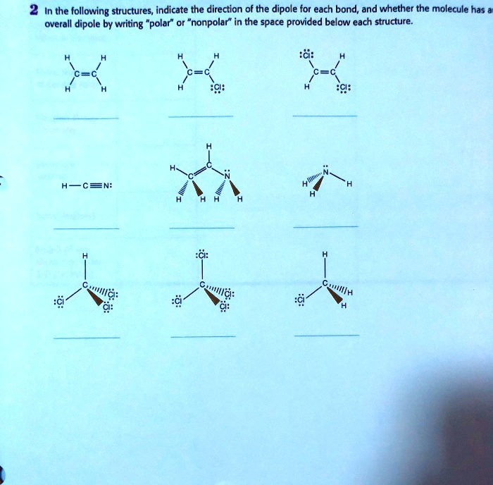 SOLVED: In the following structures, indicate the direction of the ...