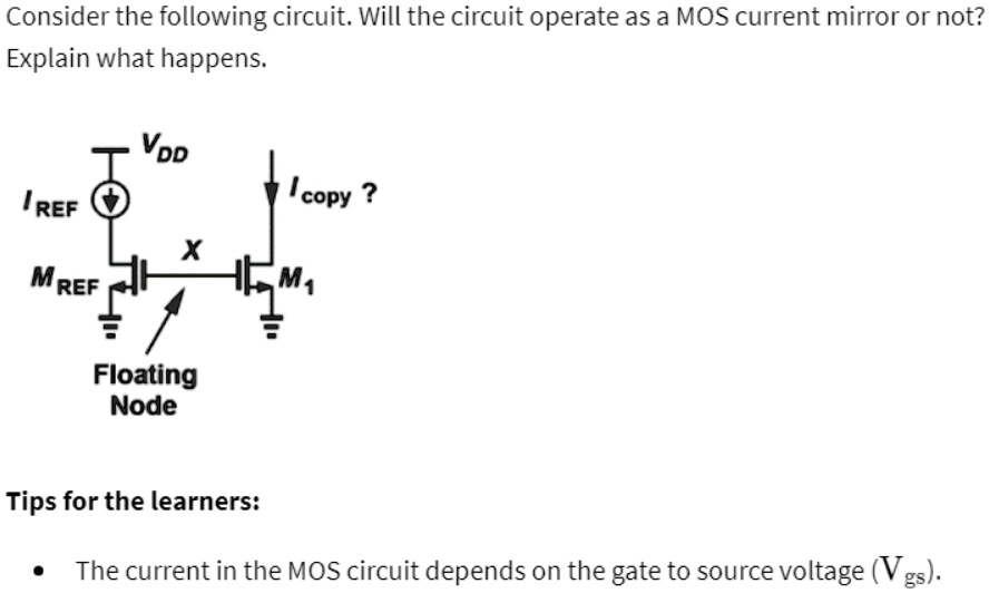 SOLVED: Consider the following circuit. Will the circuit operate as a ...