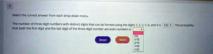 Solved The Number Of Three Digit Numbers With Distinct Digits That Can Be Formed Using The