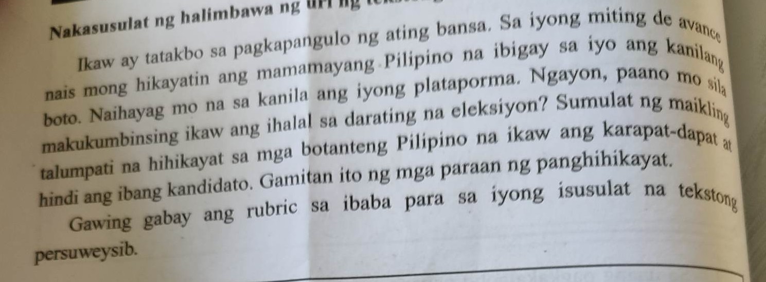 Nakasusulat n g halimbawa mationalo ng ating bansa. Sa iyong miting de ...
