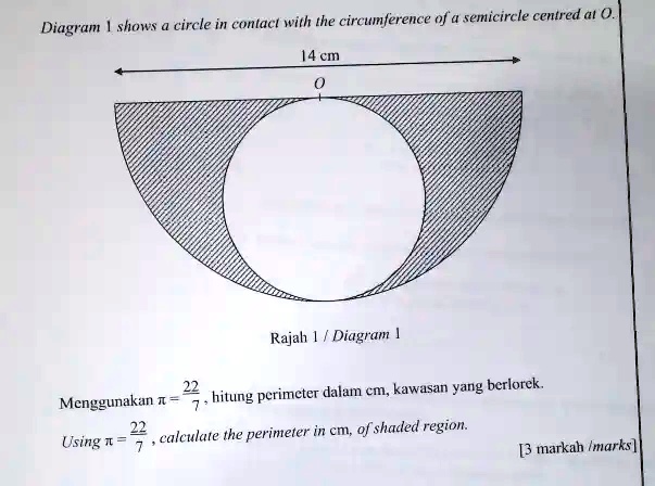 SOLVED: With the circumference of a semicircle centered at 0, the ...