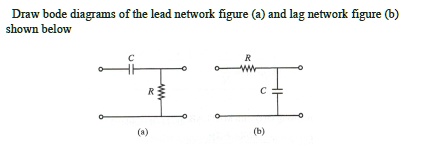 SOLVED: Draw bode diagrams of the lead network figure (a and lag ...