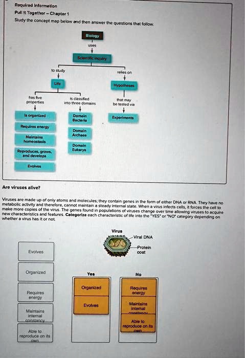 Required Information Pull It Together — Chapter 1 Study the concept map ...