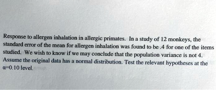 Response to allergen inhalation in allergic primates. In a study of 12 ...