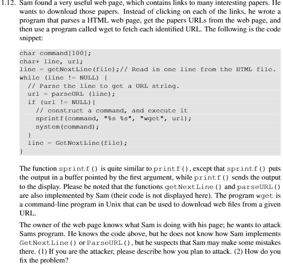 12 Sam Found A Very Useful Web Page Which Contains Links To Many Interesting Papers He Wants To