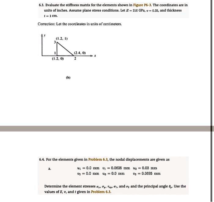 SOLVED: Introduction to Finite Element Analysis 6.3. Evaluate the ...