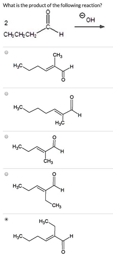 SOLVED: What is the product of the following reaction? 2 OH CHCH;CH:" H CH3 H3C_ H3C_ H3C H3C ...