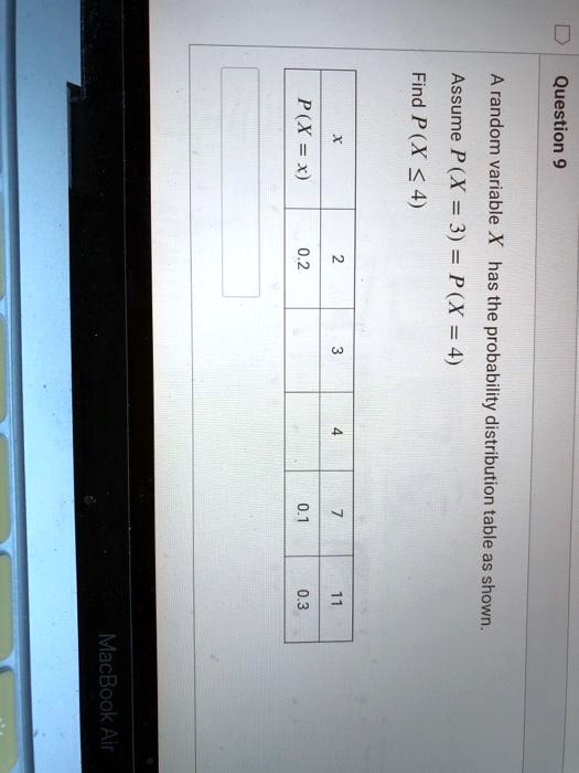 SOLVED: Find P(X Asauder? Question P(X =r)