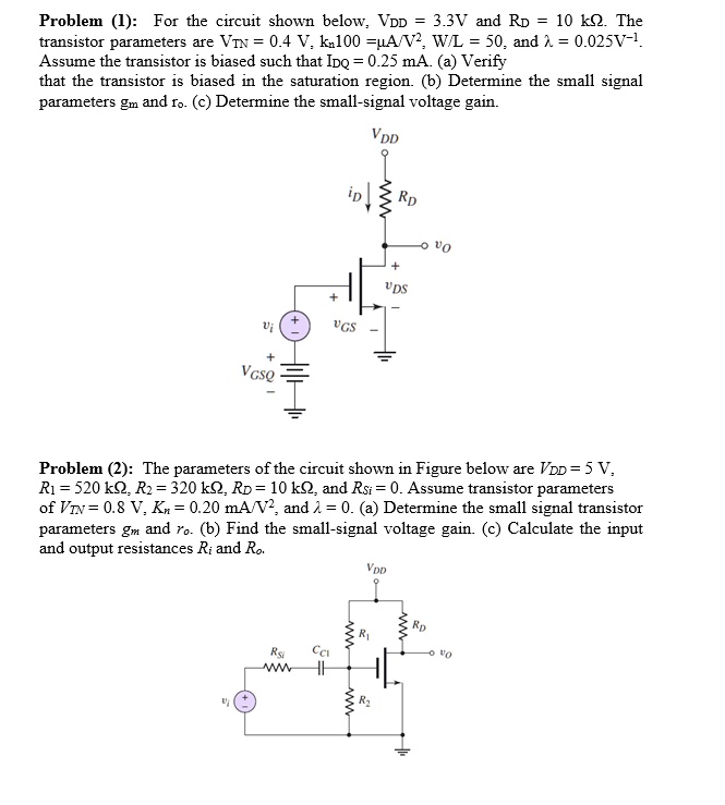 SOLVED: Problem (l): For the circuit shown below, Vpp = 3.3V and Rp = 10 kQ. The transistor ...