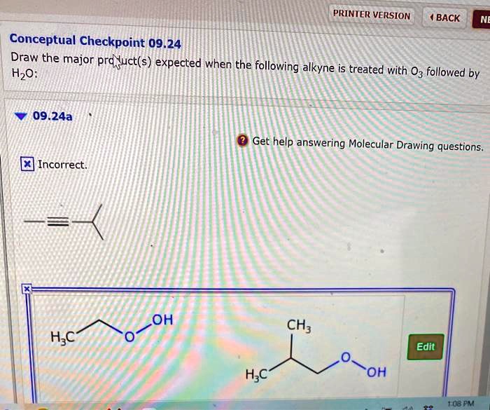 SOLVED: Conceptual Checkpoint 09.24: Draw the major product(s) expected when the following ...