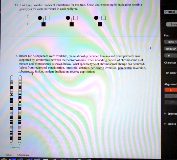Solved List Thrce Possible Modes Of Inheritance For This Trait Show Your Reasoning By 7011