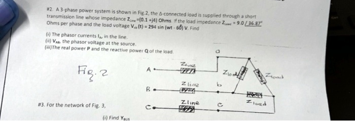 2a 3 phase power system is shown in fig2the connected load is supplied through a short ...
