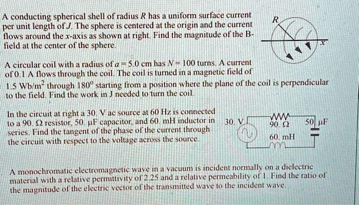 texts 1 a conducting spherical shell of radius r has a uniform surface ...