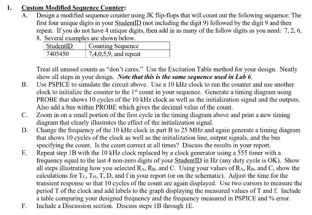 1 custom modified sequence counter design a modified sequence counter using jk flip flops that ...