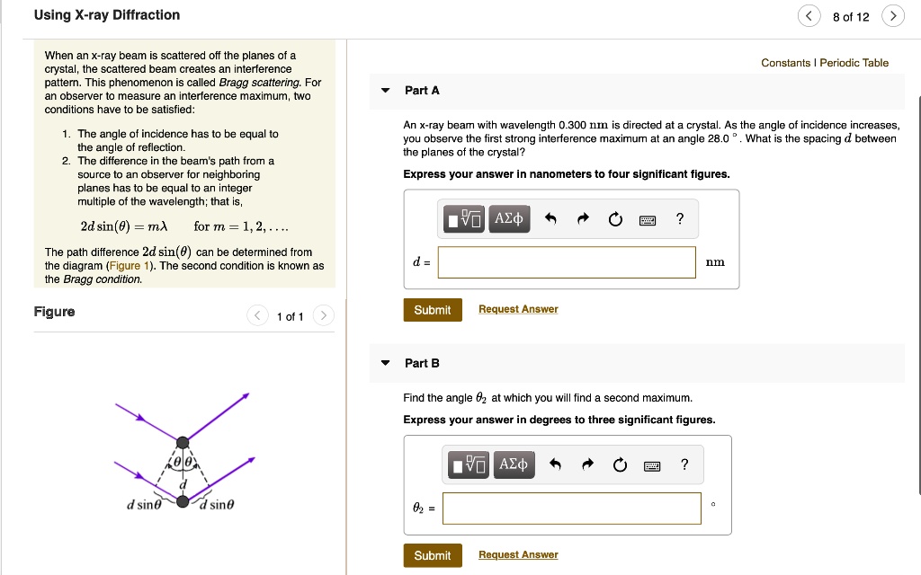 using x ray diffraction 8 of 12 when an x ray beam is scattered off the planes of crystal the ...