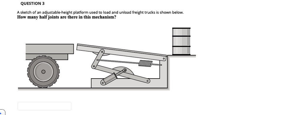 SOLVED: A sketch of an adjustable-height platform used to load and ...